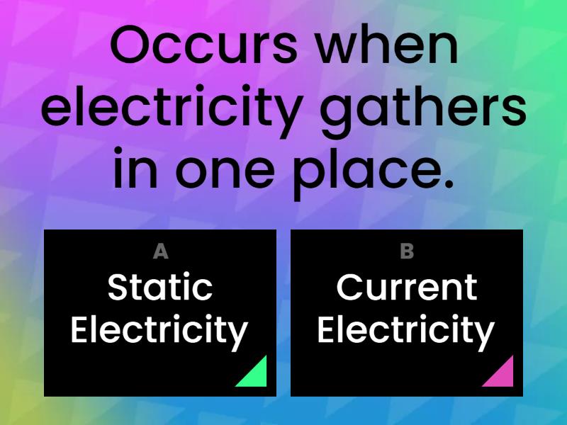Static & Current Electricity - Quiz