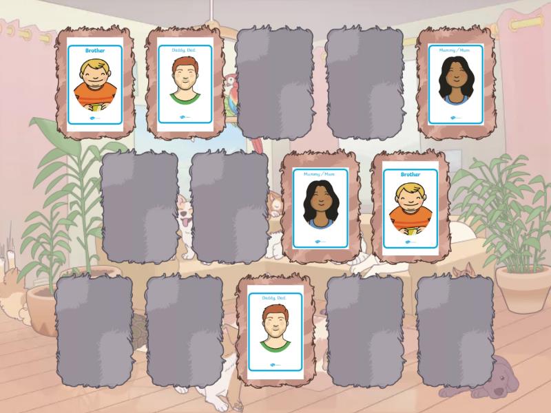 Family matching game - Matching pairs