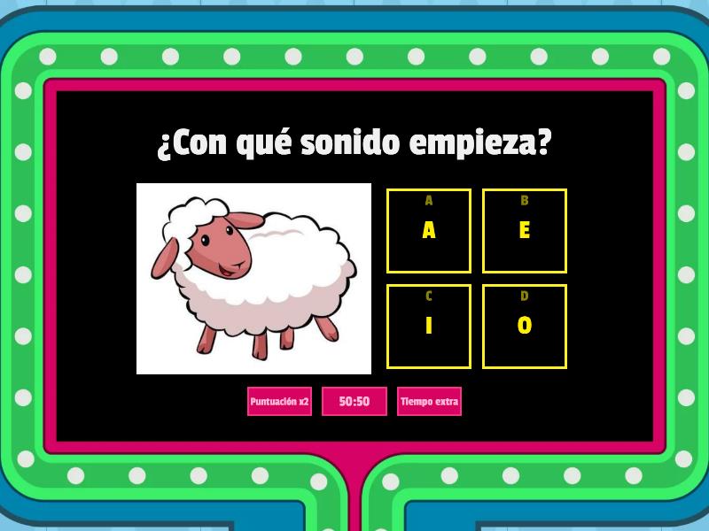 Fonema (sonido) inicial vocal - Gameshow quiz