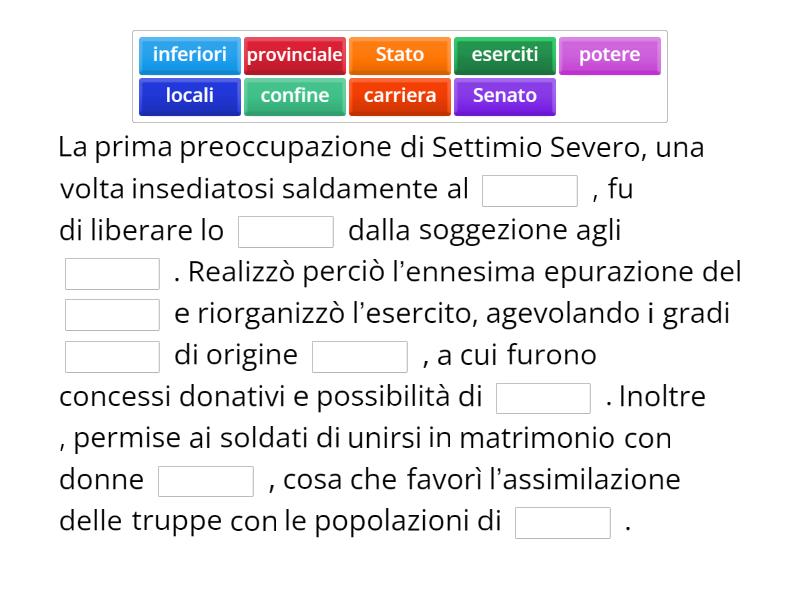 Severi - Complete the sentence