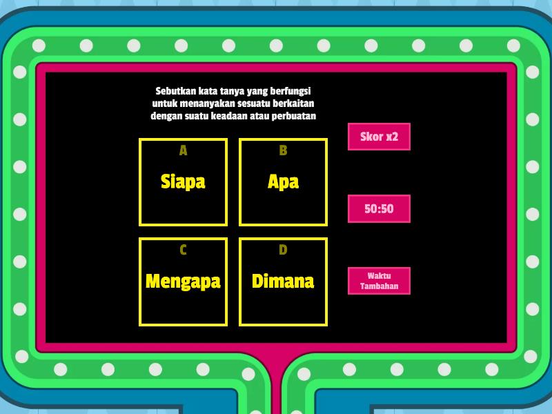 Media Kuis Dengan Aplikasi WordWall Kelompok 2 - Gameshow quiz