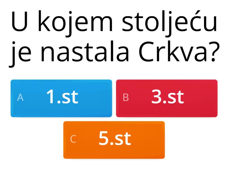 Povijest Crkve - Quiz