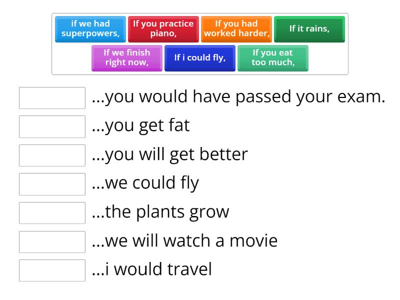 Conditionals - Match up
