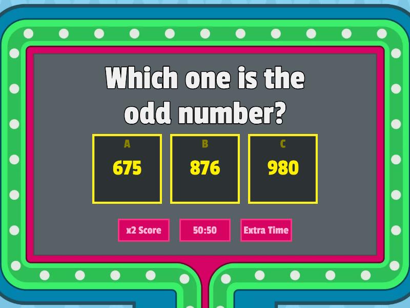 ODD OR EVEN NUMBERS - Gameshow quiz