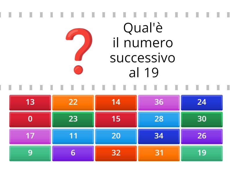 Indovina il numero - Find the match