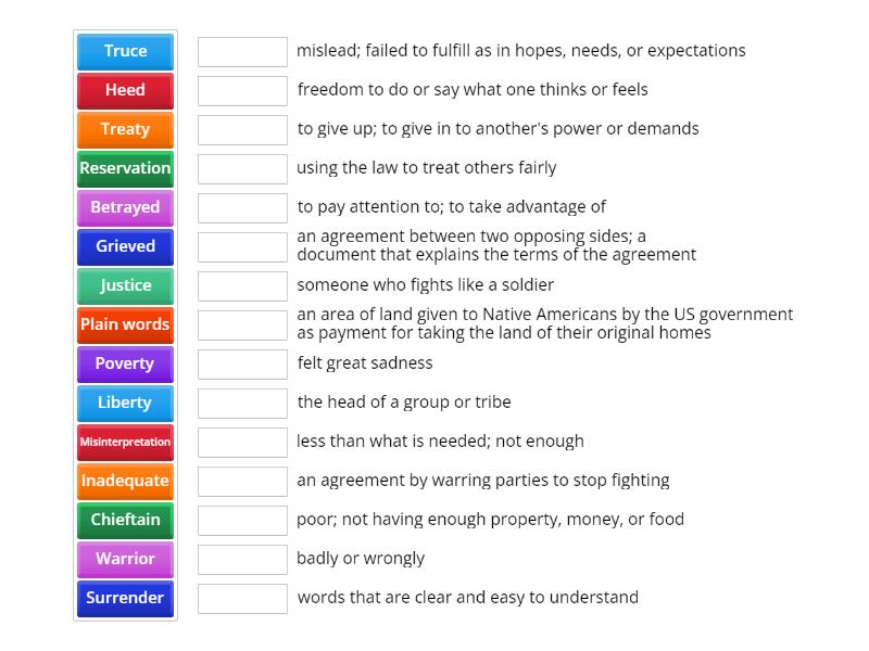 Thunder Rolling - Vocabulary - Match up