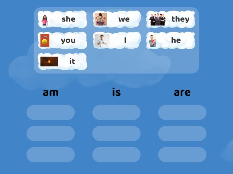 Spotlight 2 Module 4 grammar (am/is/are) - Ordenar por grupo