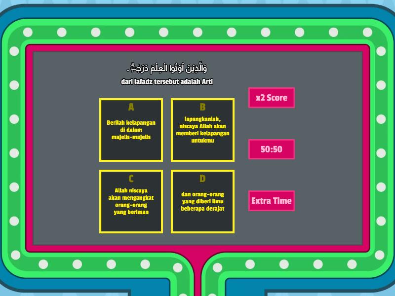 Pilihlah Jawaban yang benar dari soal berikut ini ! - Gameshow quiz