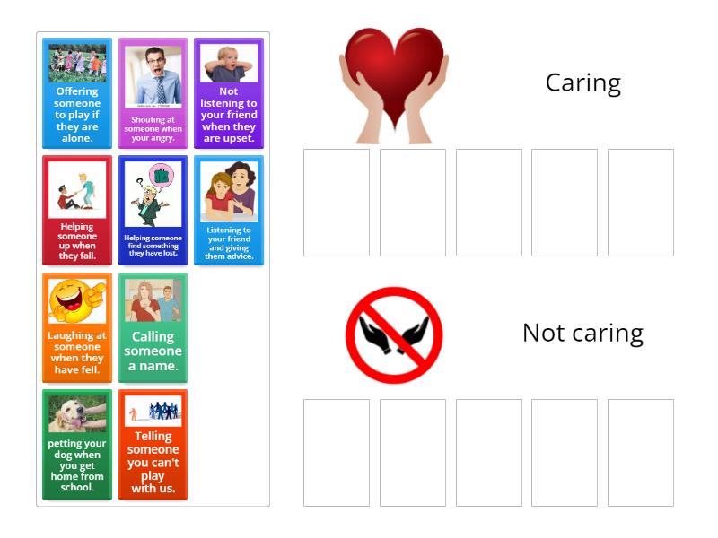 Caring or not caring - Group sort