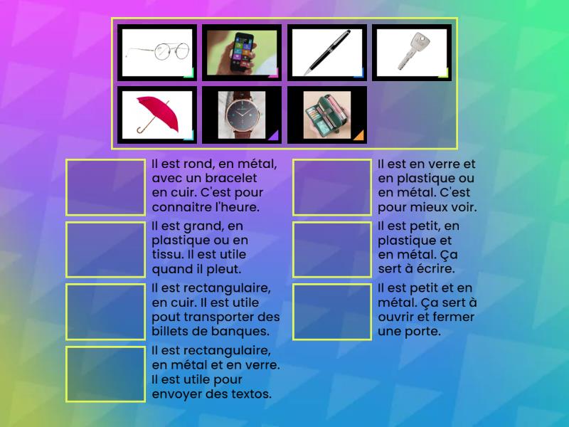 Les objets du quotidien. Décrire un objet. - Associação