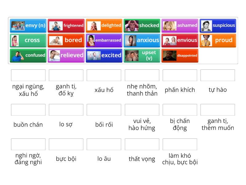 Solutions Pre-Intermediate 1A - Adjective of feelings - Match up