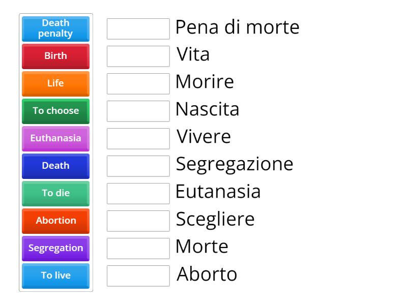 Human Rights: Match the words with their translation - Match up