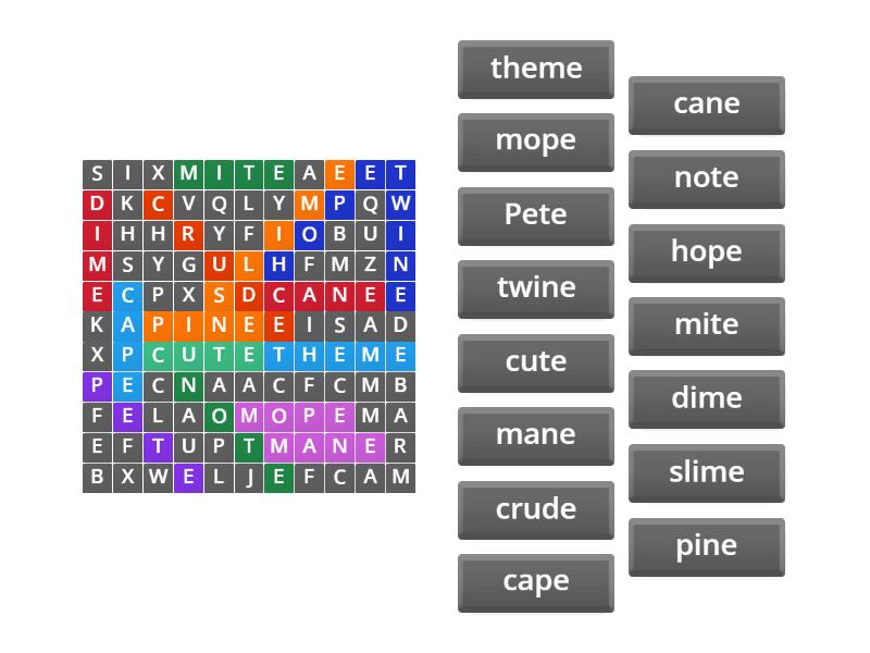 Wilson Step 4.1 V-E Word Search - Wordsearch