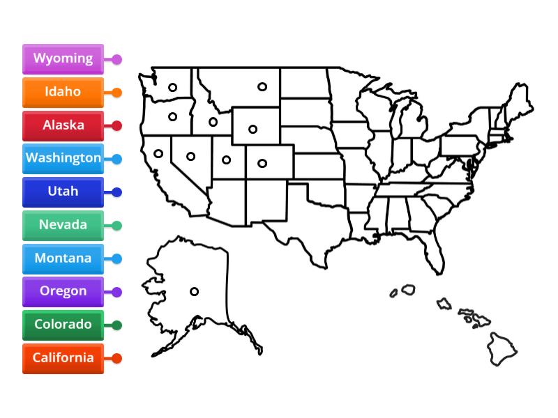 U.S. Geography - Labelled diagram