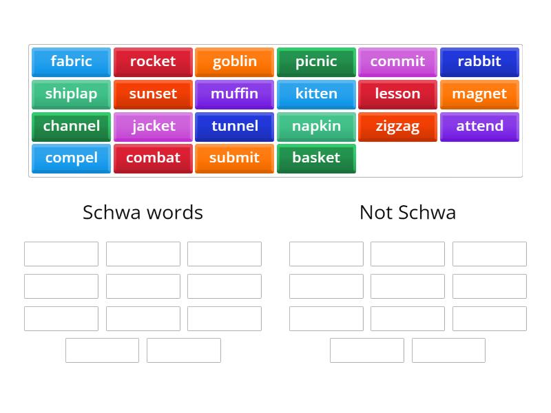 Schwa or Not - Group sort