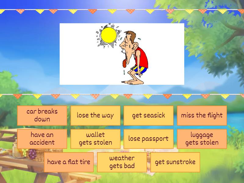 Spotlight 8 Unit 6b Holiday Problems - Find the match