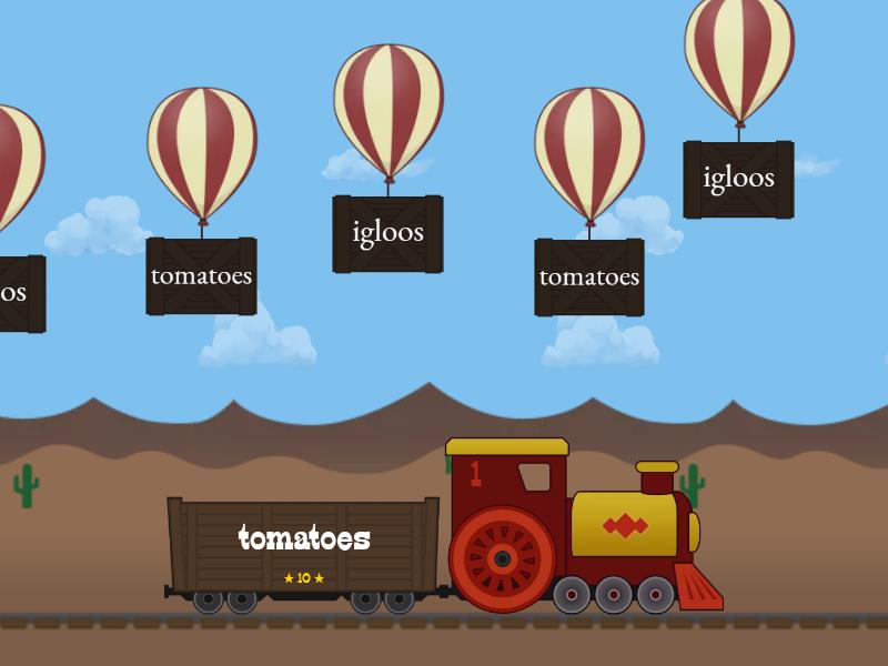 os/ oes plurals - Balloon pop