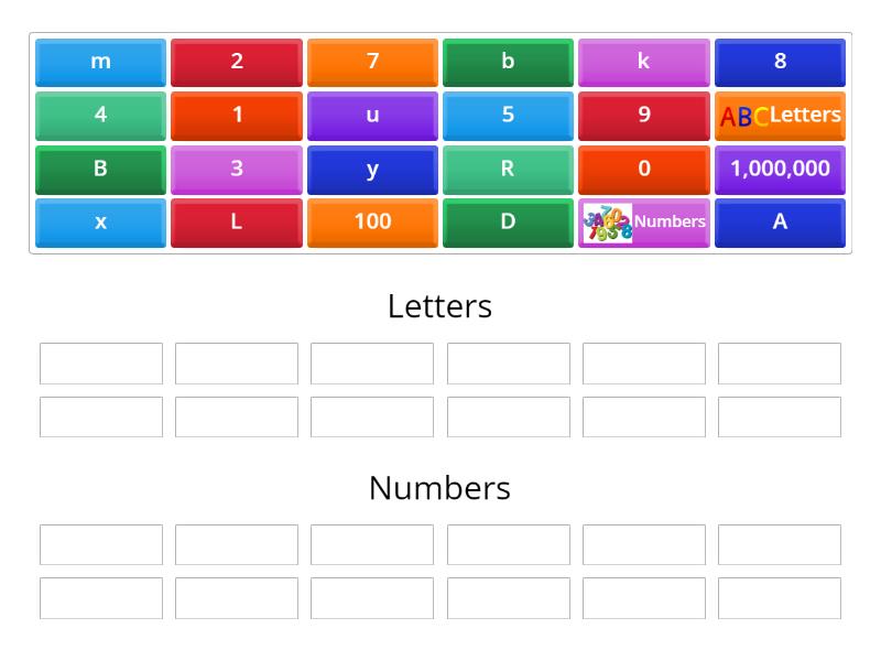 Letter or Number - Group sort