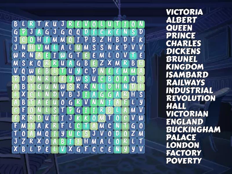 VICTORIANS - Wordsearch