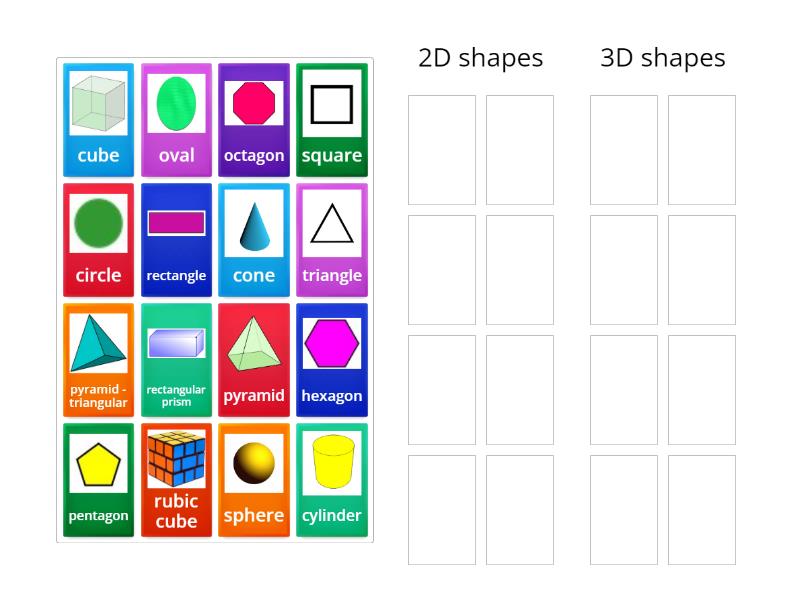Sort the 2D Shapes & 3D Objects - Group sort