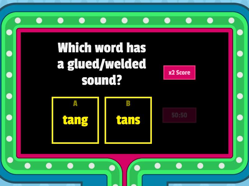 Which Word has a Welded sound? Wilson 2.1 - Gameshow quiz