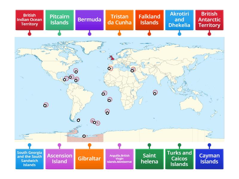 british overseas islands - Labelled diagram