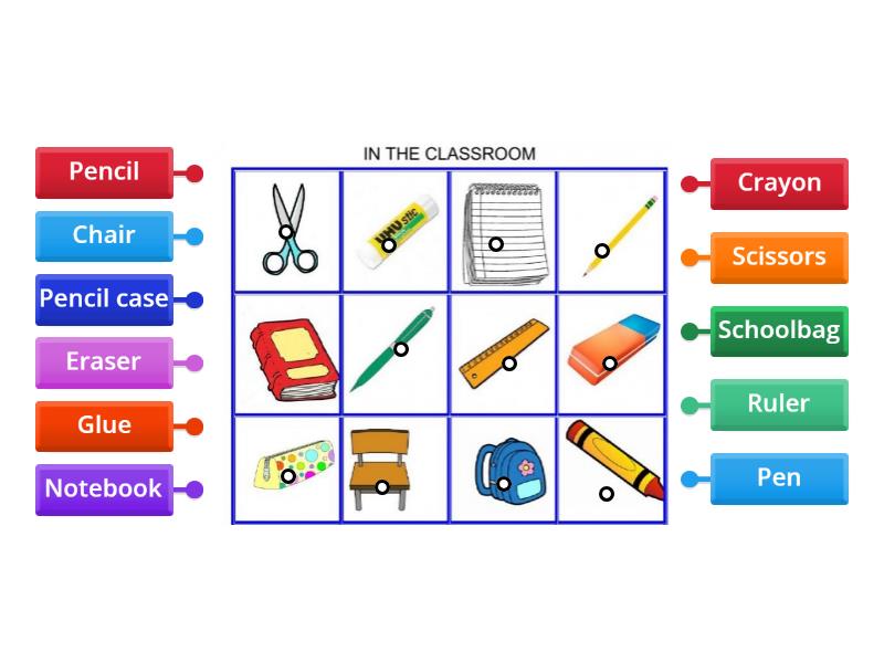 School Objects - Labelled diagram