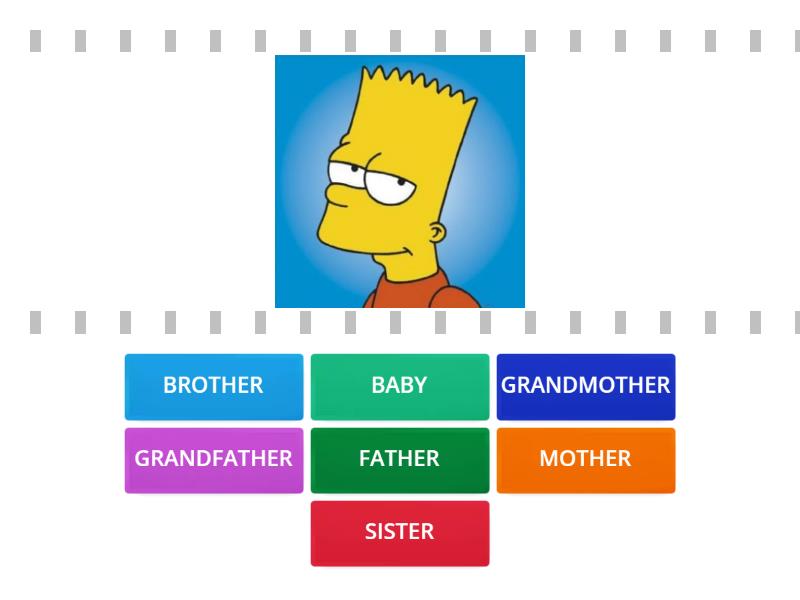 Basic English - Unit 3 - Simpsons Family Members - Find the match