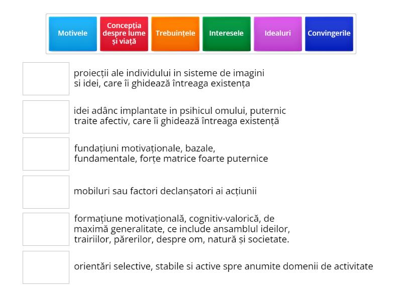 Structuri motivaționale - Match up