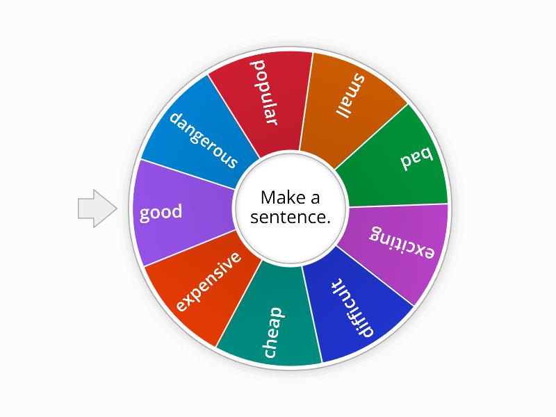 comparative and superlative adjectives - Spin the wheel
