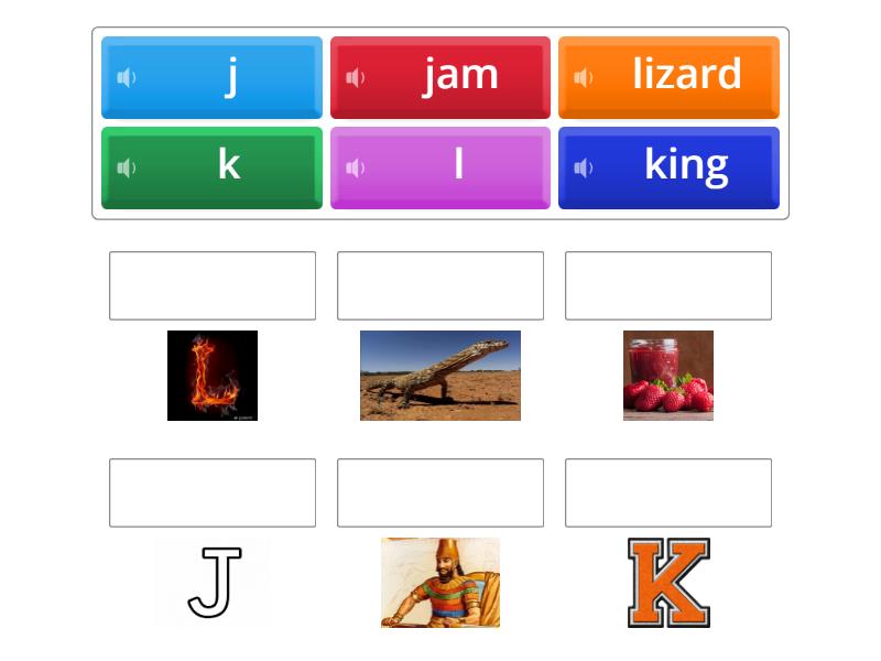 SKE1 | U4 - PHONICS J K L - Match up
