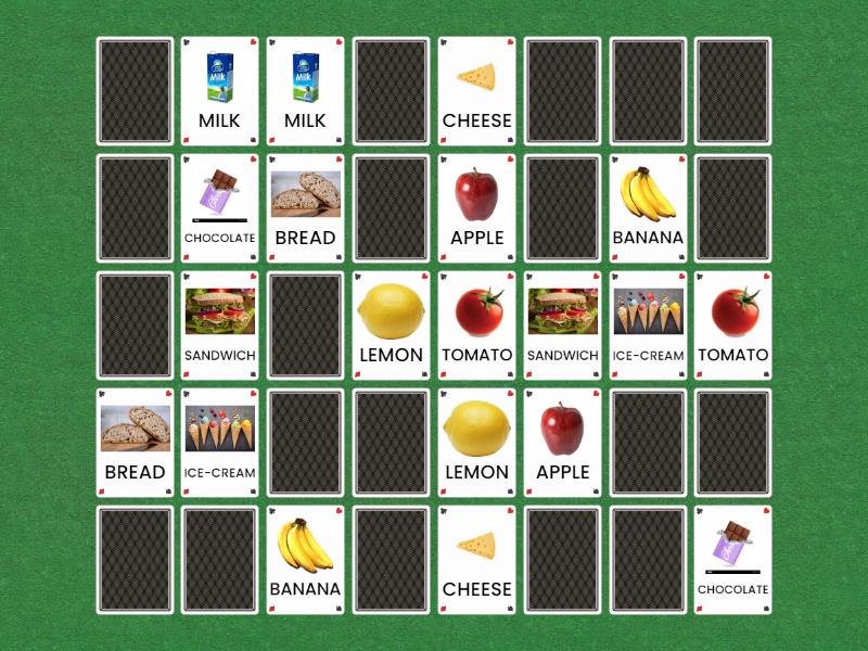 FOOD TILES - Matching pairs