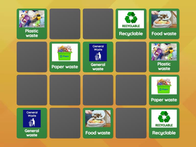 Recycling - Matching pairs