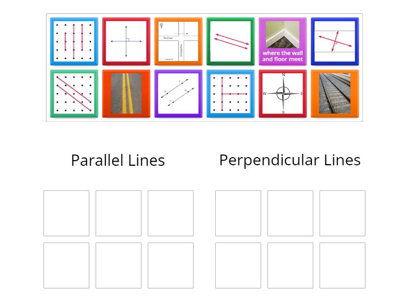 Parallel and Perpendicular Lines - Group sort