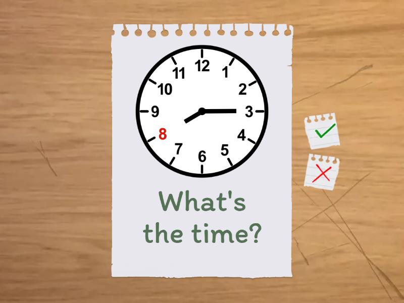 Tell me the time - Flash cards