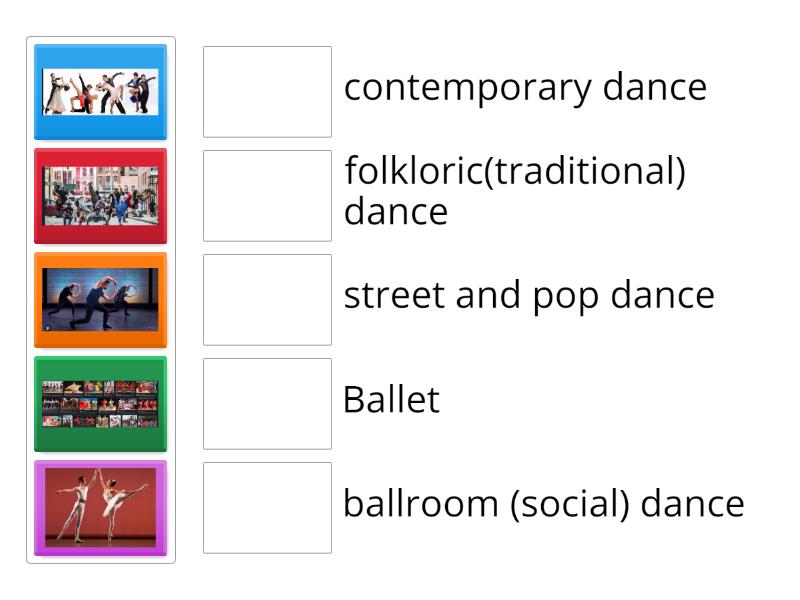 5 styles of Dance - Match up