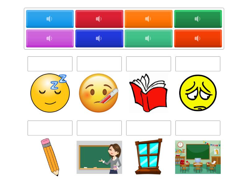 Classroom Objects - Match up