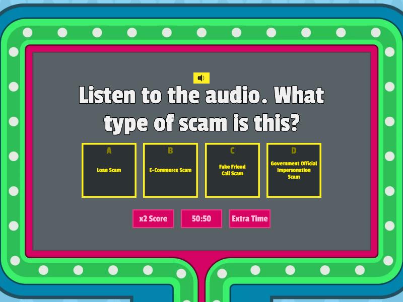 English Anti-Scam quiz - Gameshow quiz