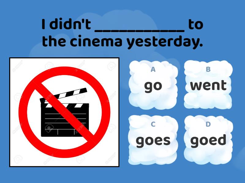 Past simple negative with irregular verbs - Quiz