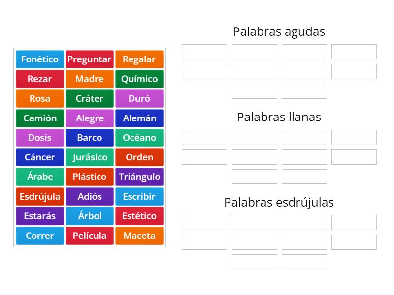 Clasifica las palabras - Group sort