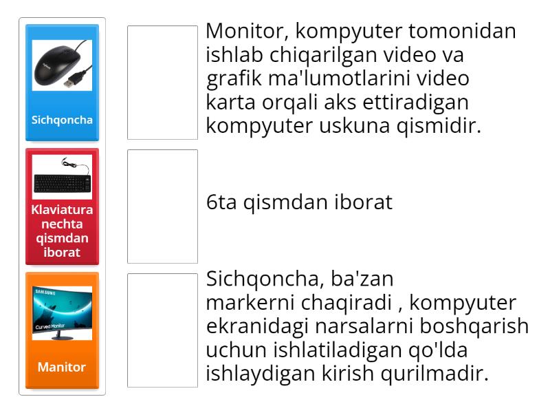 Kompyuter qurilmalari - Match up