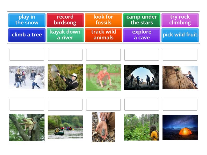 Prepare3.13 Outdoor activities - Match up