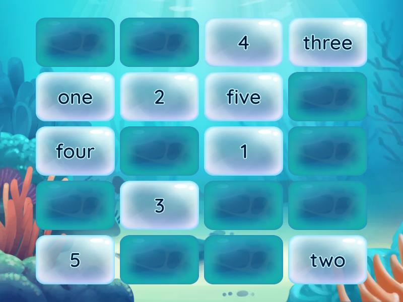 Number Names Match 1-10 - Matching pairs