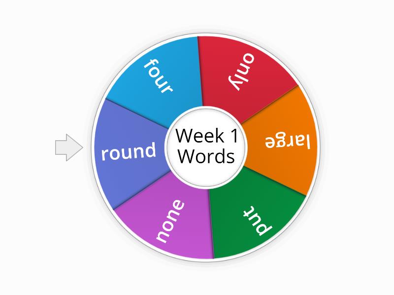 Unit 5 Week 1 High Frequency Words Spinner - Rueda aleatoria