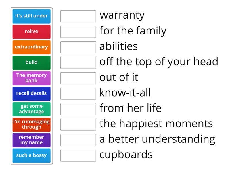 An article - Match up