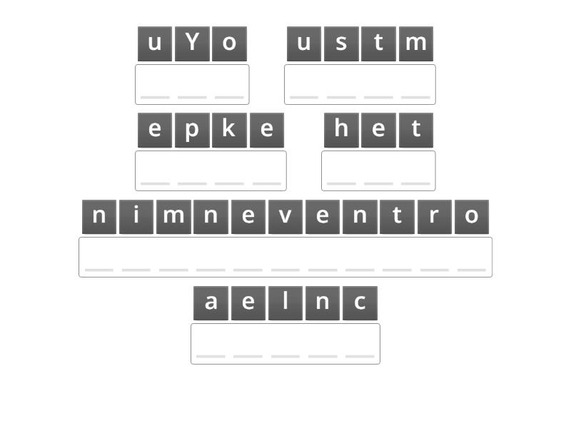 UNİT 9 - Anagram
