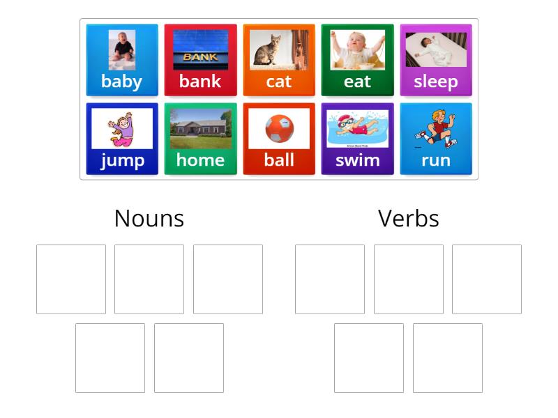 Nouns & Verbs - Group sort