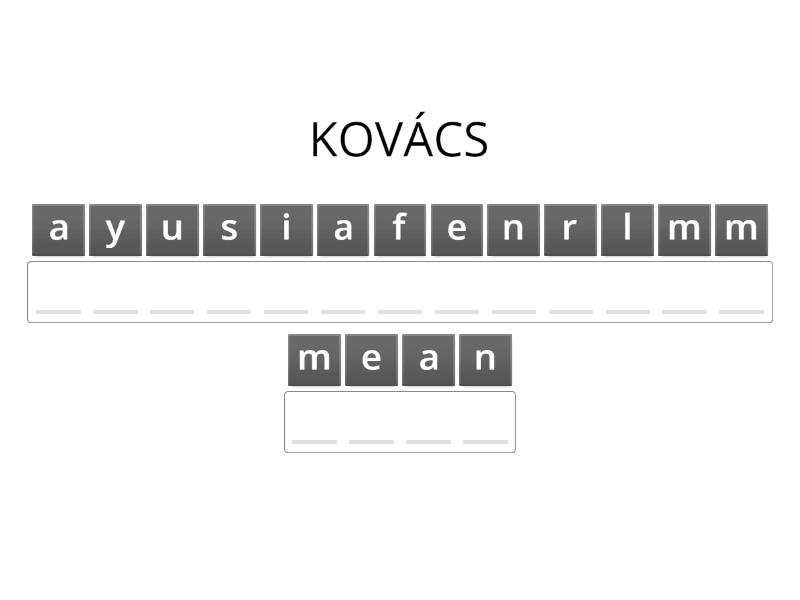 Family and friends - Anagram