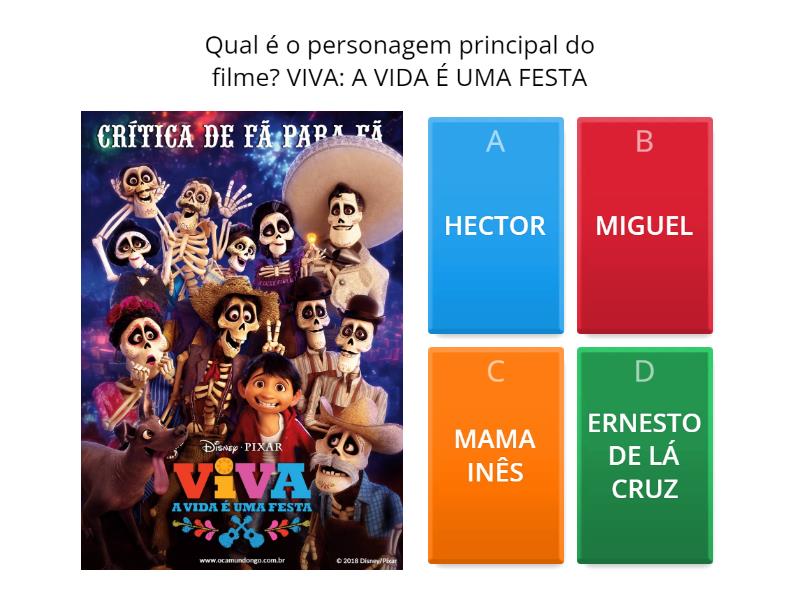 Atividade do filme - VIVA: A vida é uma festa - Quiz