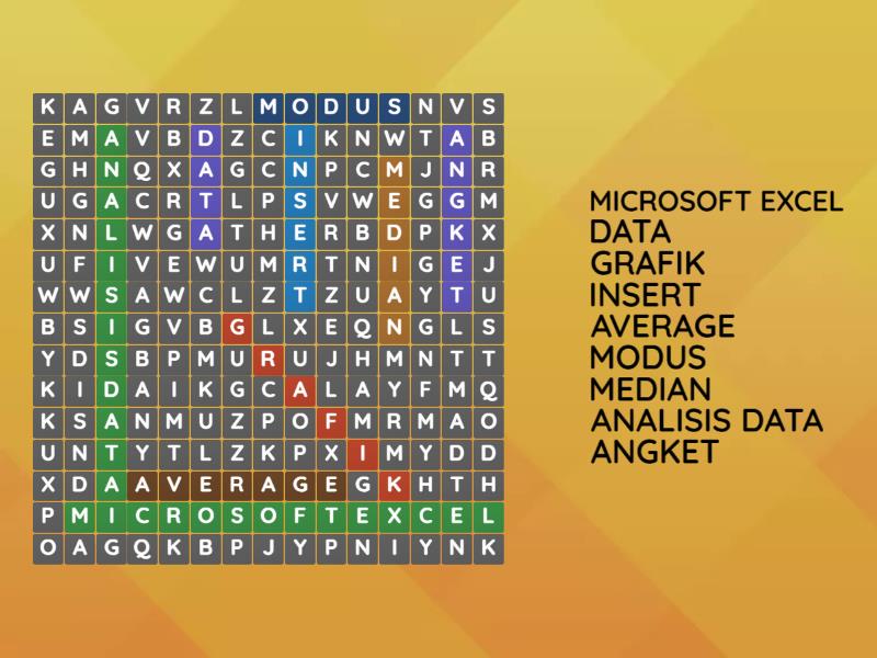 Ms.Excel - Wordsearch